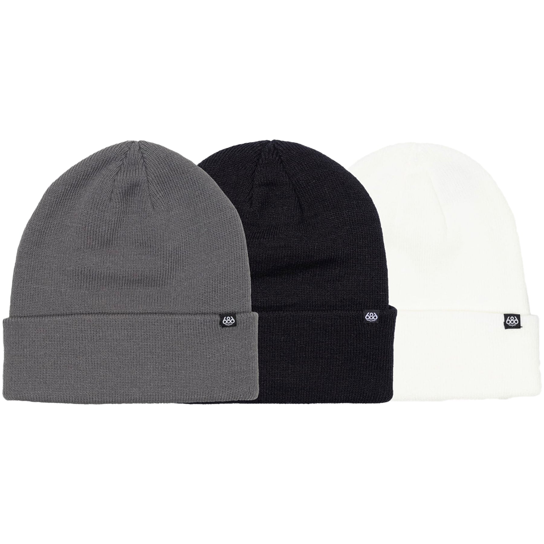 686 Standard Roll Up Beanie 3 Pack | Mens Snowboard Beanies Australia