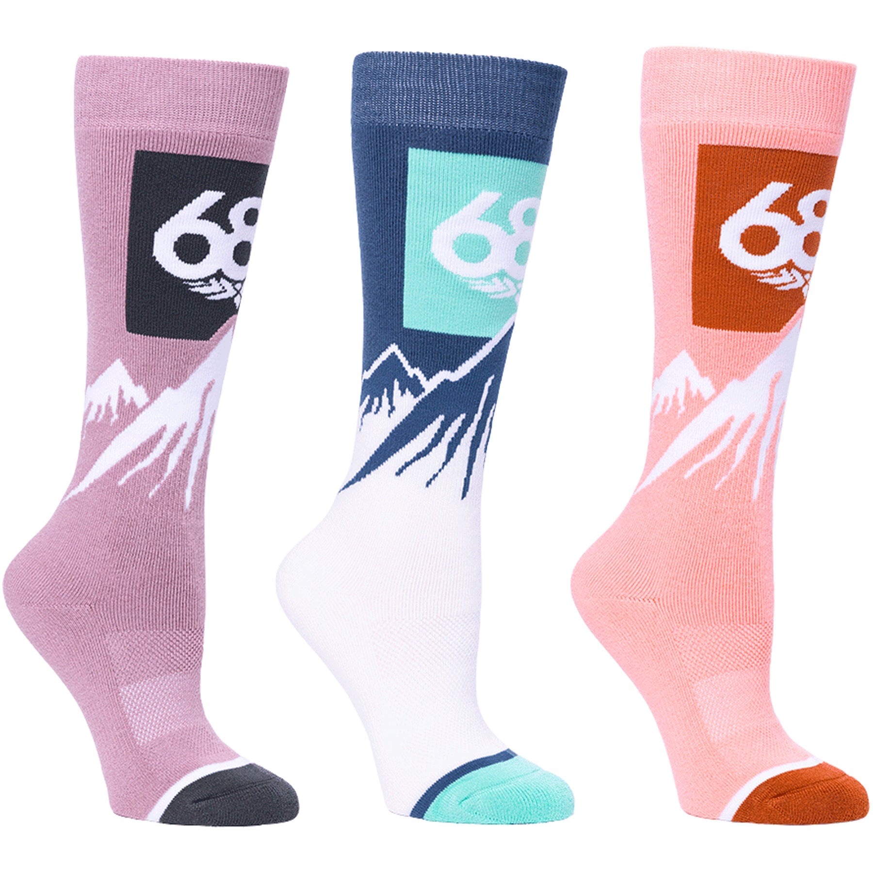 Womens Peaks Sock 3 Pack 2024 | Womens Snowboard Socks Australia