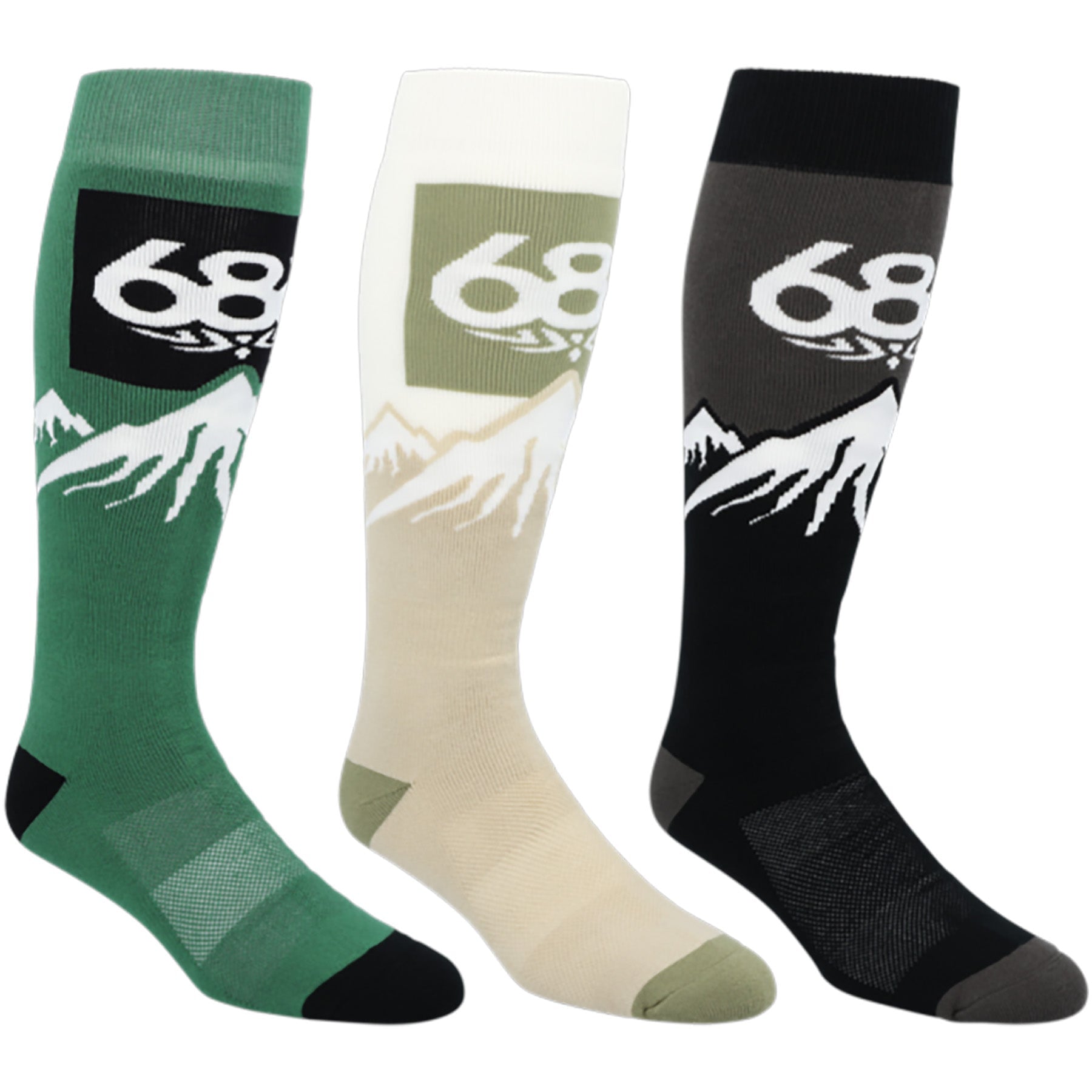 686 Mens Snow Caps Sock 3 Pack | Mens Snowboard Socks Australia
